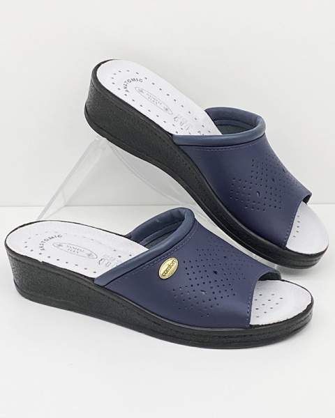 Damskie klapki laczki medyczne Sanital Flex 698 blue, tęgość G ...